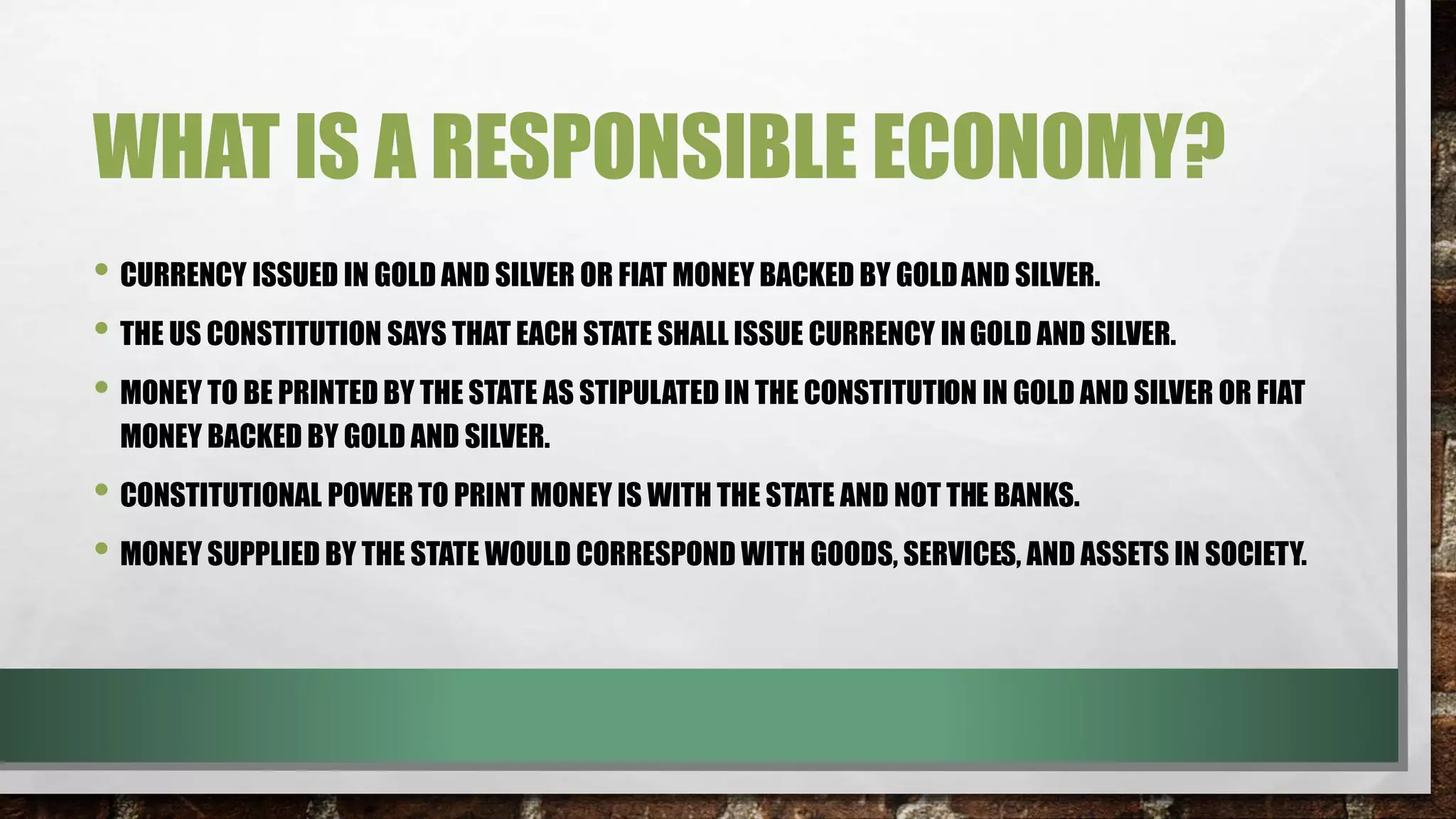 Stable versus Unstable Economy | PPTX