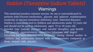 Stablon (Tianeptine Sodium Tablets) | PDF