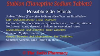 Stablon (Tianeptine Sodium Tablets) | PDF