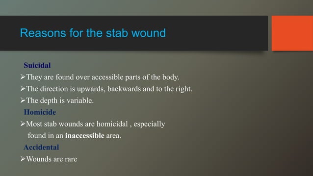 Stab wound | PPTX