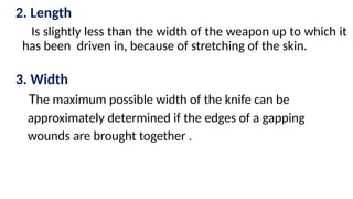 STAB WOUNDS. Forensic medicine ..injury tylepptx | PPTX
