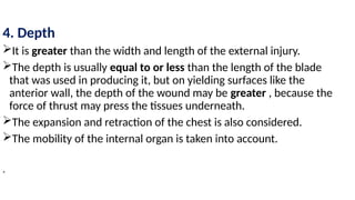 STAB WOUNDS. Forensic medicine ..injury tylepptx | PPTX