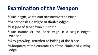 STAB WOUNDS. Forensic medicine ..injury tylepptx | PPTX