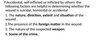 STAB WOUNDS. Forensic medicine ..injury tylepptx | PPTX