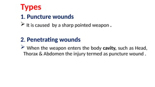 STAB WOUNDS. Forensic medicine ..injury tylepptx | PPTX