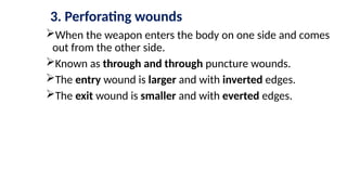 STAB WOUNDS. Forensic medicine ..injury tylepptx | PPTX