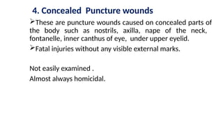 STAB WOUNDS. Forensic medicine ..injury tylepptx | PPTX