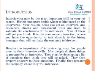 STAC PPT for Job Interview Skills | PDF