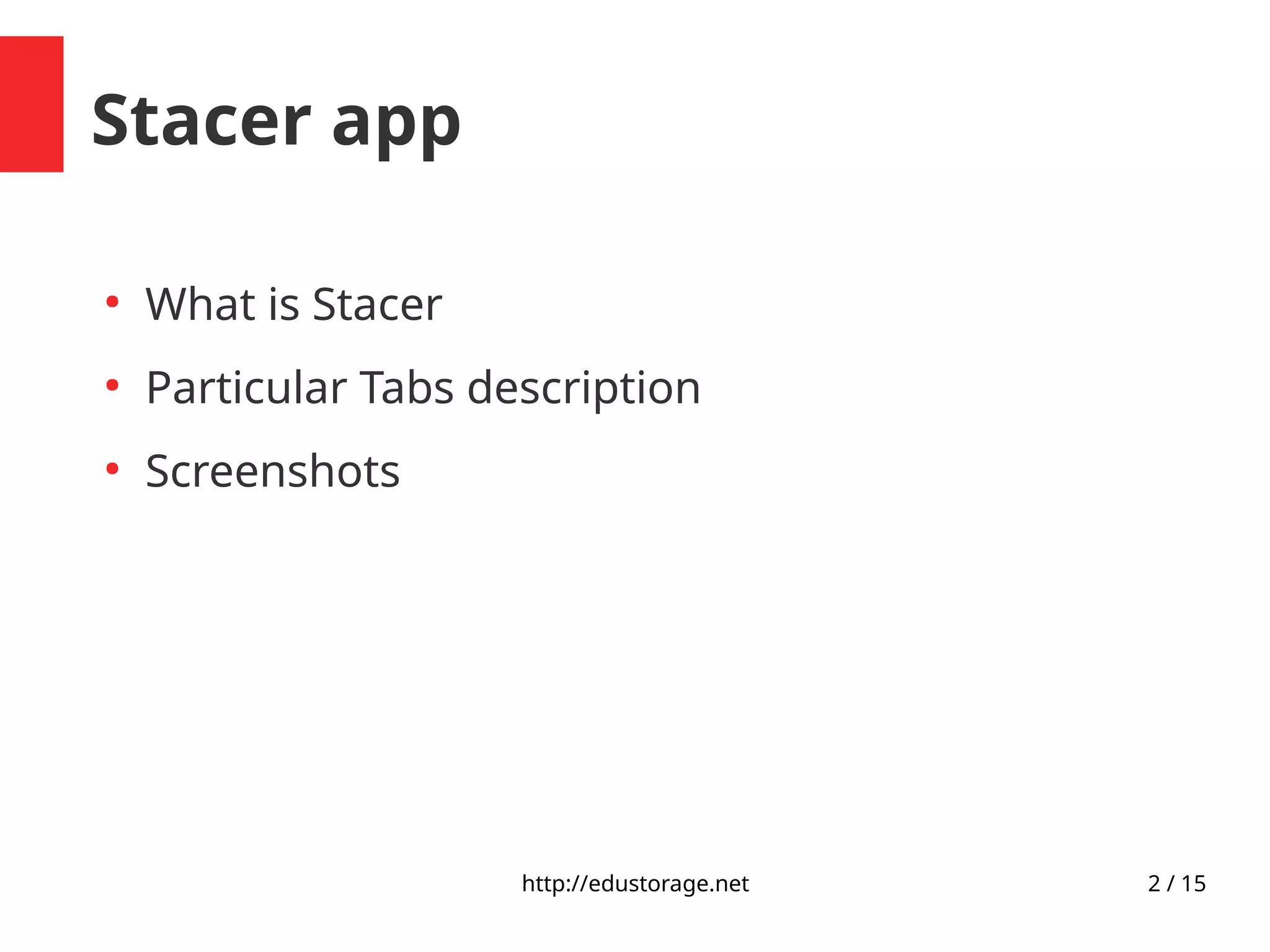 Stacer app - interface screenshots | PPT