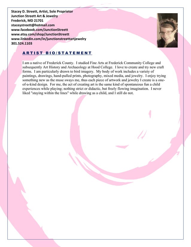 Stacey Streett Artist CV | PDF