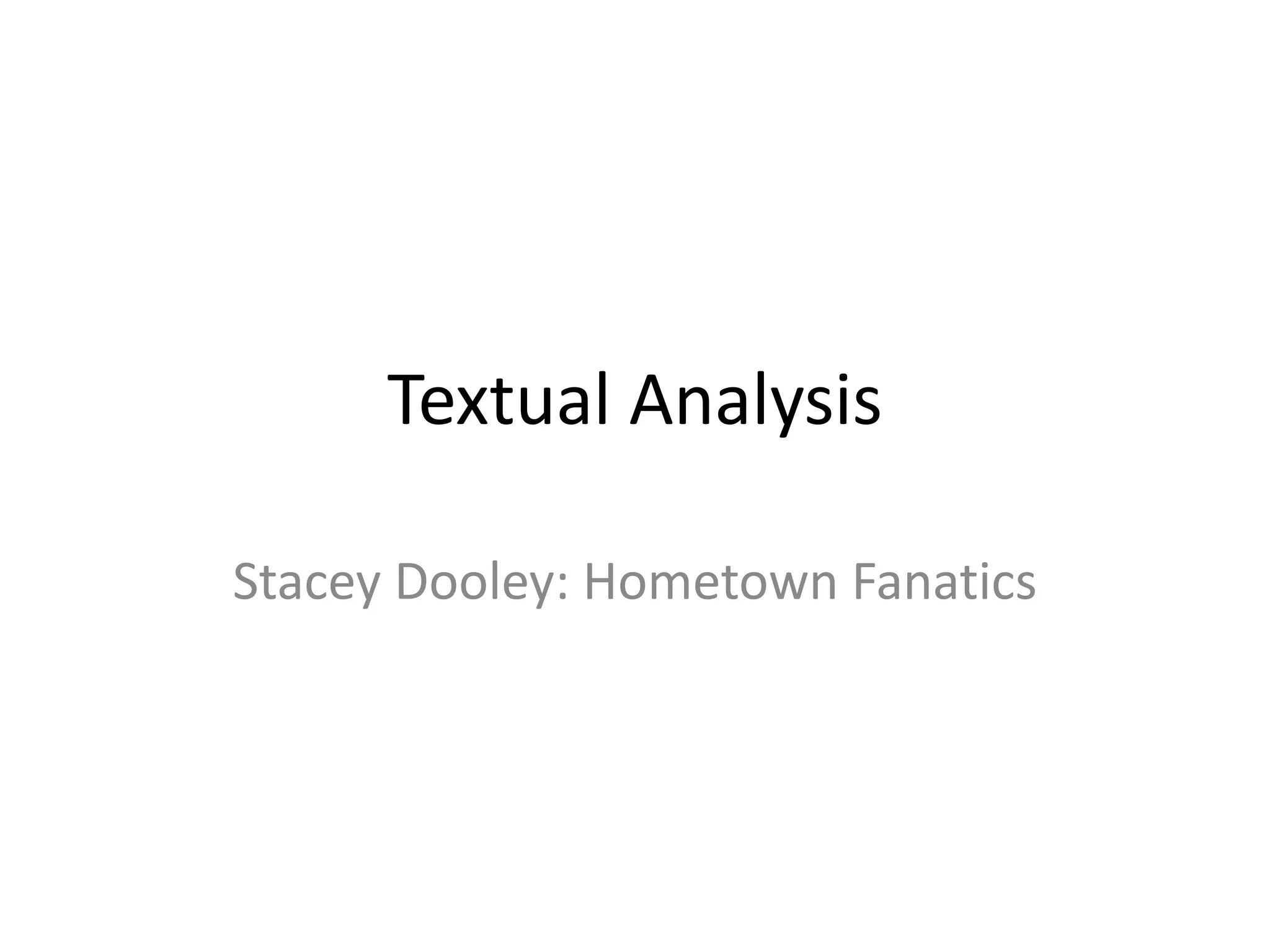 Stacey text anal | PPTX