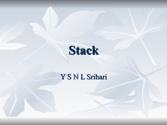 Stack | PPT