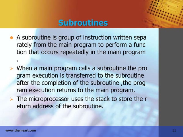 Stack in microprocessor 8085(presantation) | PPTX | Programming Languages | Computing