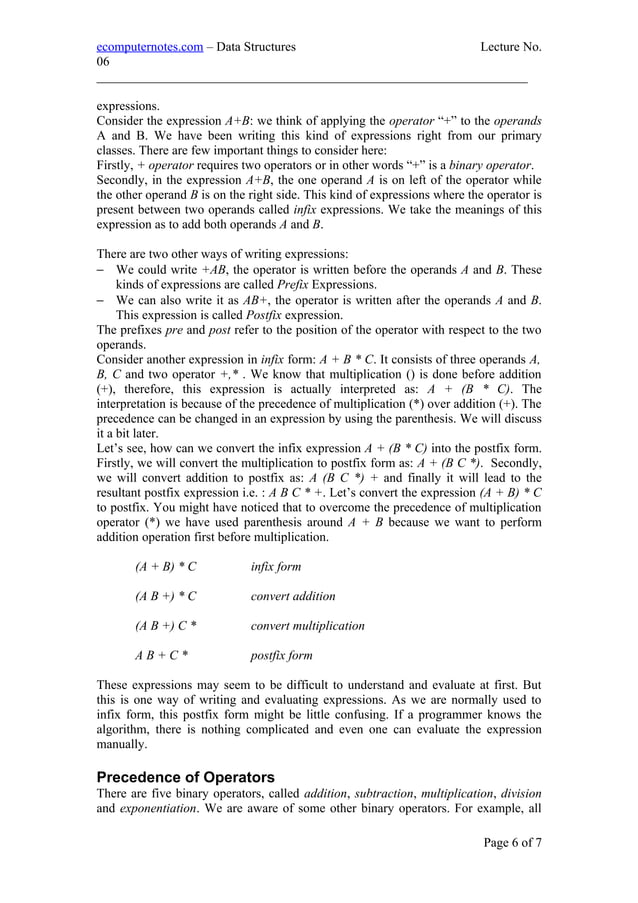 e computer notes - Stack | PDF