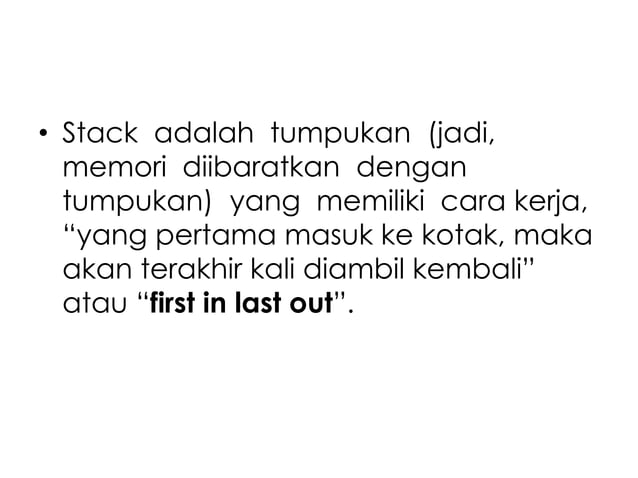 Stack atau tumpukan | PPTX