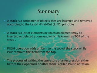 Data structure Stack | PPT