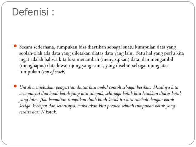 Materi Struktur Data Stack | PPT