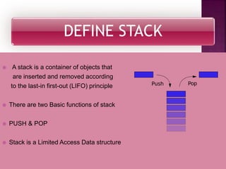 Stack | PPTX | Programming Languages | Computing