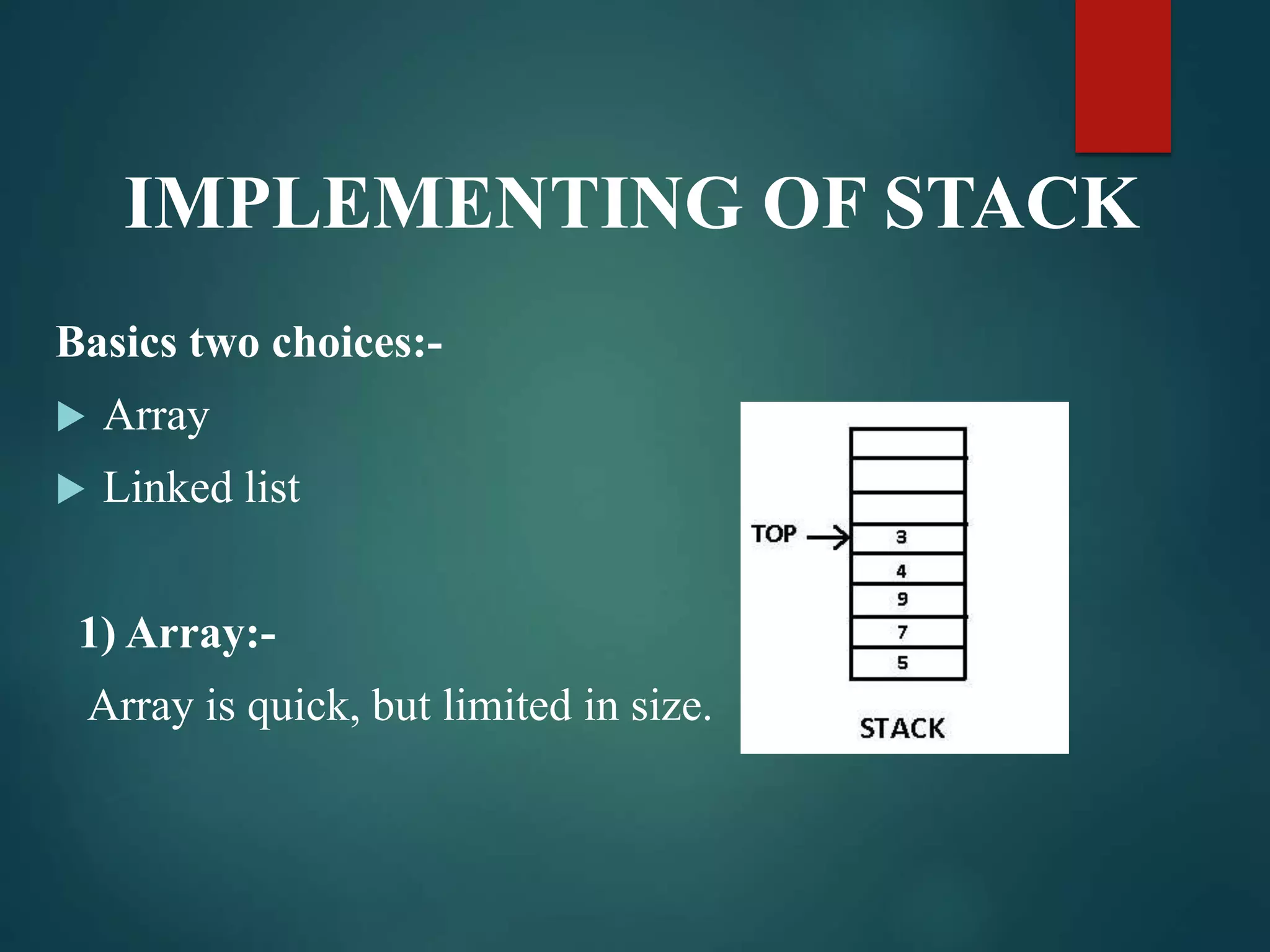 Data Structure Stack Pptx Programming Languages Computing