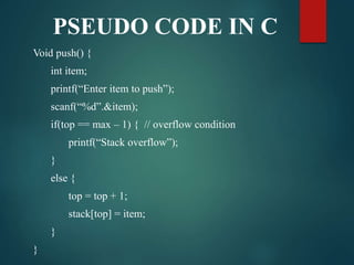 DATA STRUCTURE - STACK | PPTX