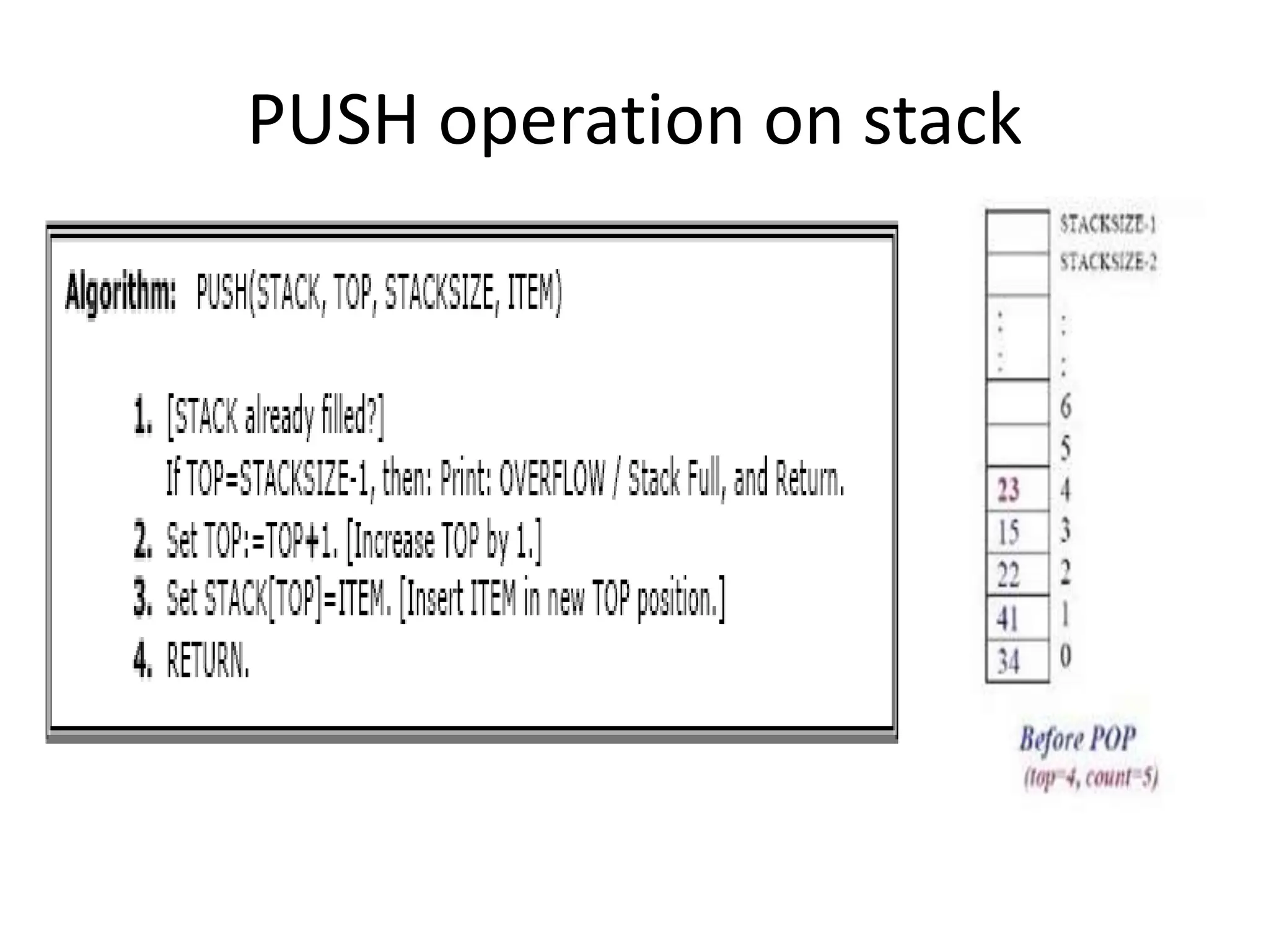 stack, opeartions on stack, applications of stack | PPT