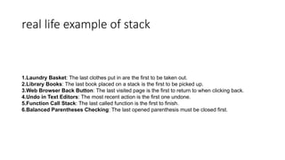 stack and types of stack with algorithms and stack | PPT