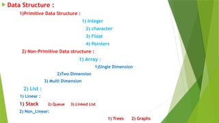 STACK is a linear data structure it follows lifo approach | PPTX