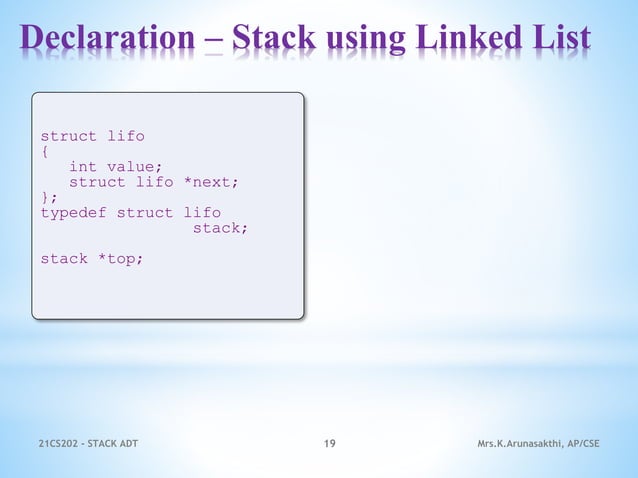 Stack Adt Ppt