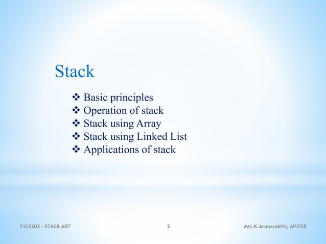 Stack Adt Ppt 