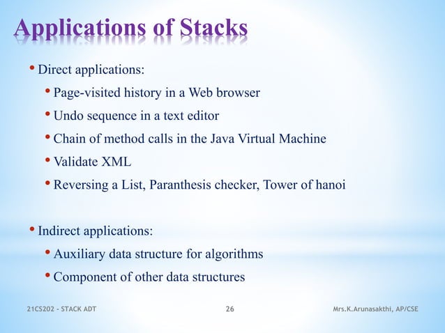 Stack ADT | PPTX Stack ADT | PPTX