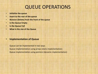 Stack and queue power point presentation data structure and algorithms Stack-Queue-LL.pptx