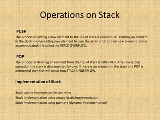 Stack and queue power point presentation data structure and algorithms Stack-Queue-LL.pptx