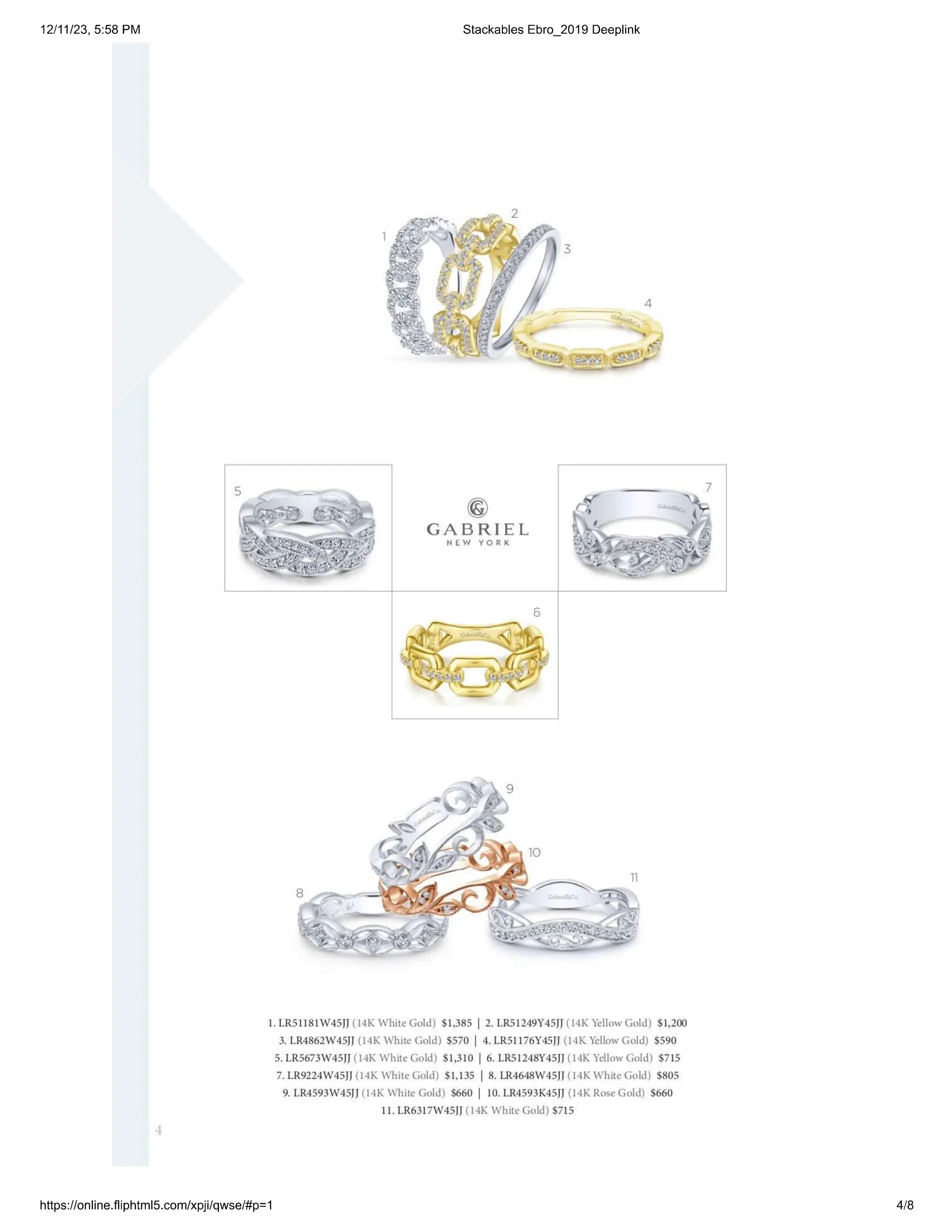 Ring Stackable Collection | Gabriel & Co. | PDF