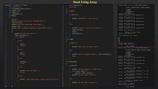 Stack in DSA(Data Structure and Algorithm) | PPTX