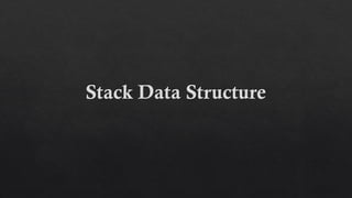 Stack in DSA(Data Structure and Algorithm) | PPTX