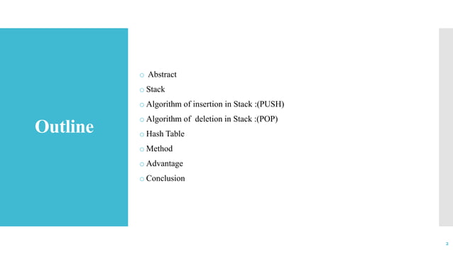 Stack and Hash Table | PPTX