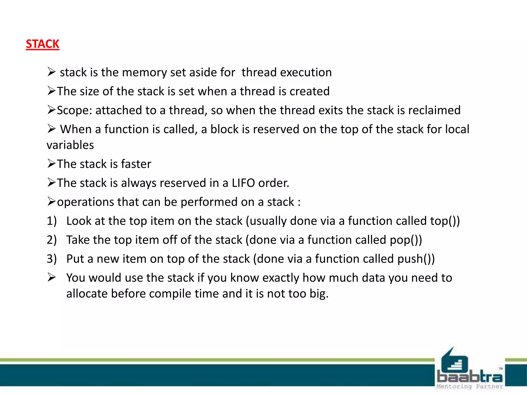 Stack and heap | PPT