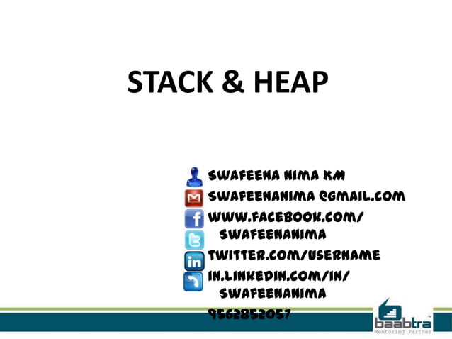 Stack and heap | PPT