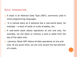 Stack and its operations | PPTX