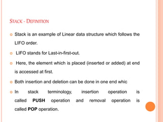 Stack and its operations | PPTX