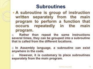 Stack and subroutine | PPTX