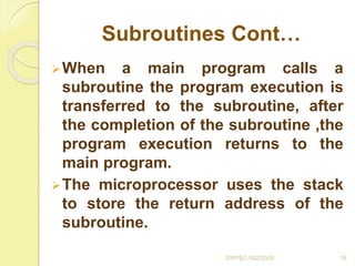 Stack and subroutine | PPTX