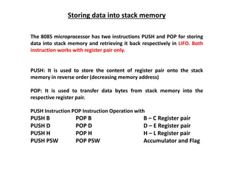 Stack and subroutine | PDF