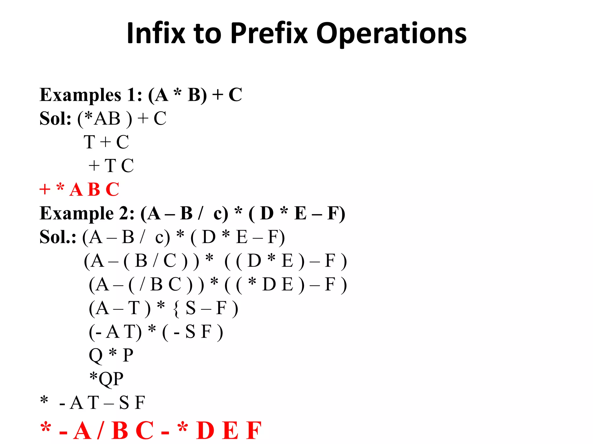 Stackapplicationinfixprefixpptx Programming Languages Computing