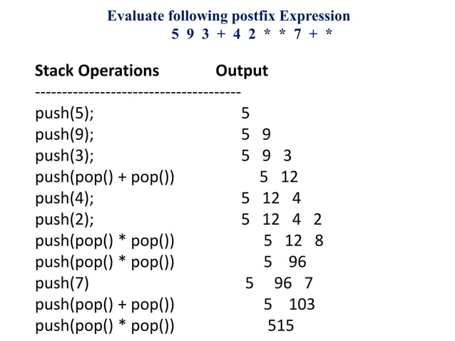 Stackapplicationinfixprefixpptx Programming Languages Computing