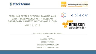 Hosting Tableau on AWS | PPTX | Cloud Computing | Internet