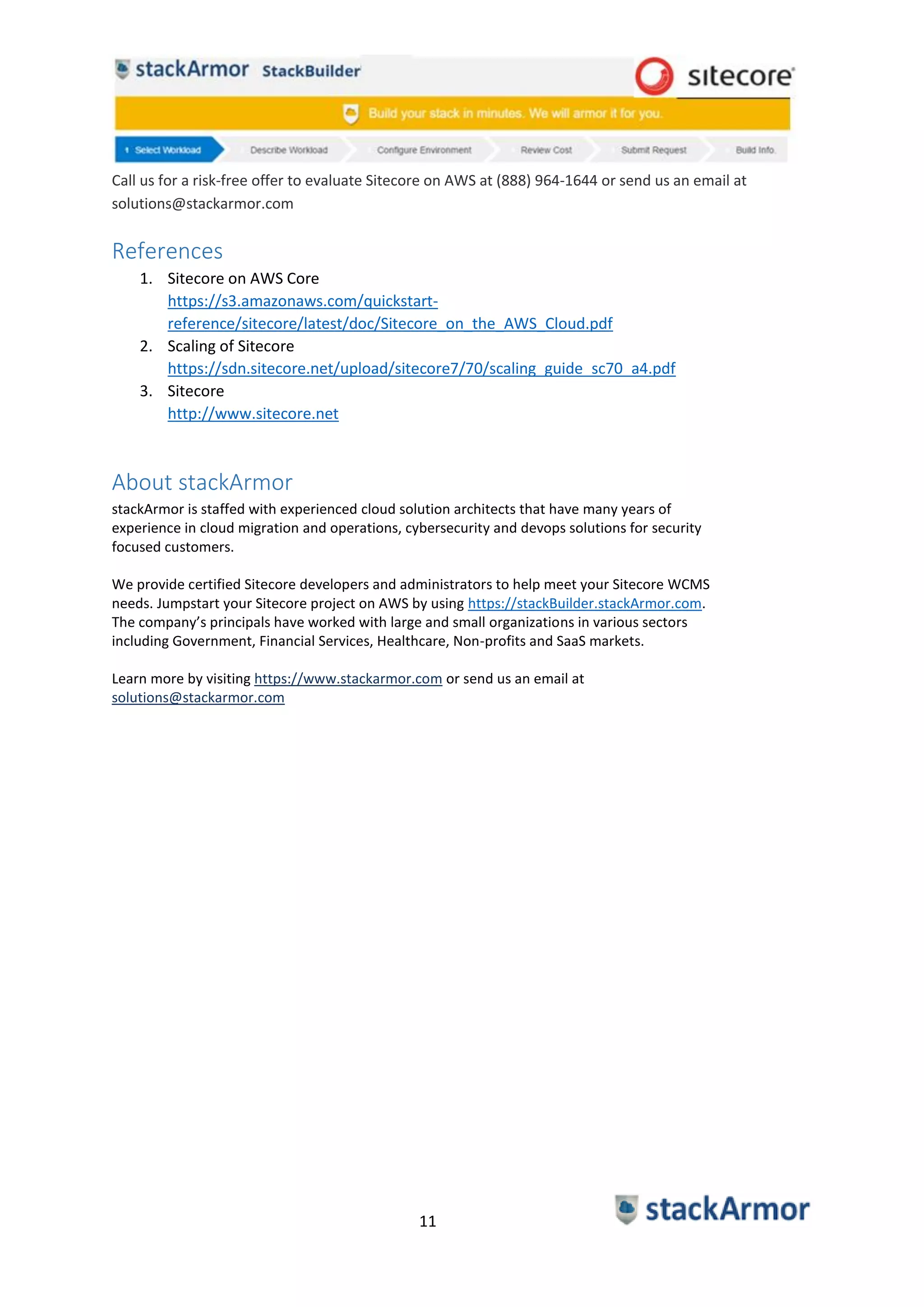 Rapid deployment of Sitecore on AWS | PDF