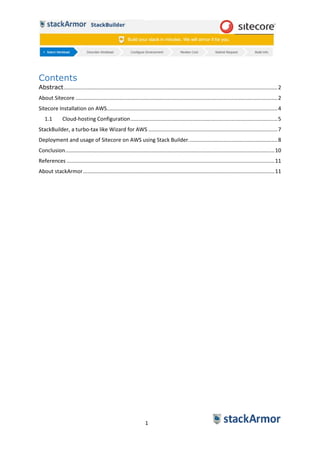 Rapid deployment of Sitecore on AWS | PDF