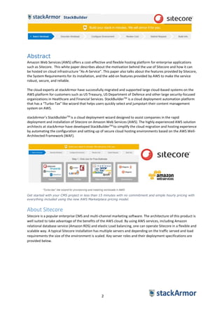 Rapid deployment of Sitecore on AWS | PDF