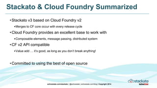 Stackato & Lessons Learned with Cloud Foundry (Cloud Foundry Summit 2014) | PPT